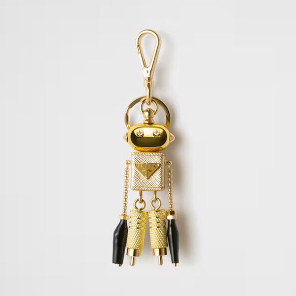 Prada | Accessories | Prada Robot Saffiano Leather Keychain Charm ...